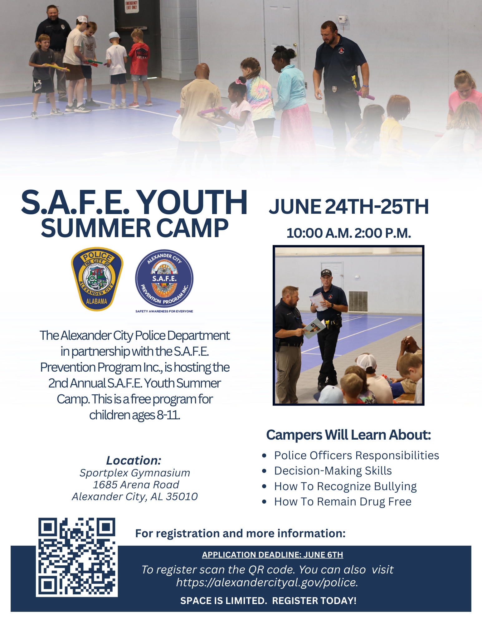 S.A.F.E. Youth Summer Camp | Alexander City, AL